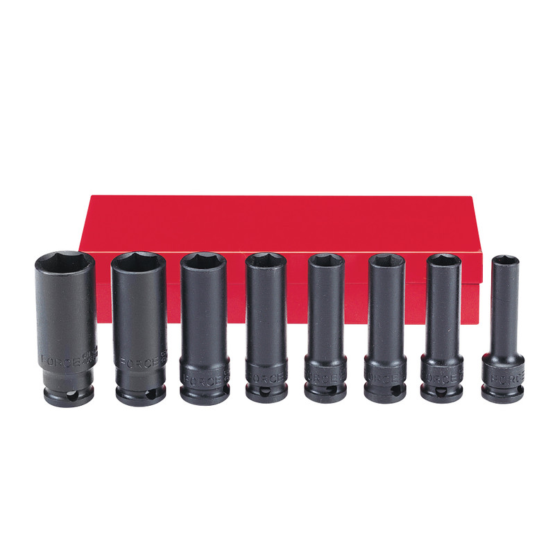 8PC 3/8"DR. 6PT. FLANK DEEP IMPACT SOCKET SET (5/16"-3/4) (63MML ...
