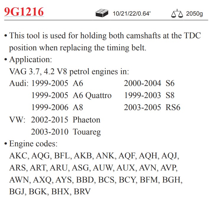FORCE Camshaft alignment tool - Faqihi Enterprises Supplier ...